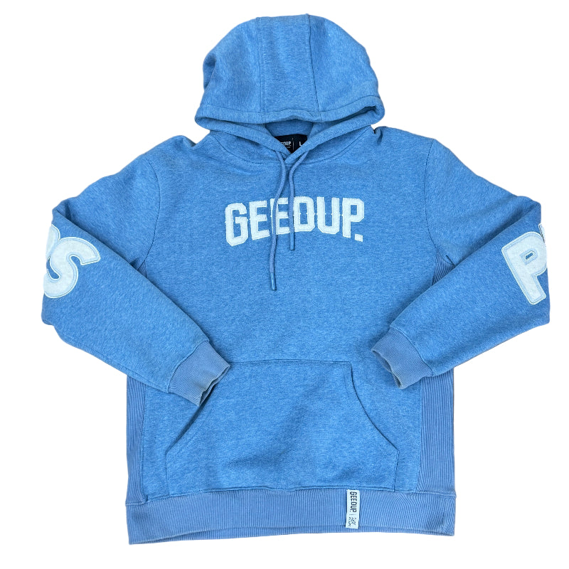 Used Geedup Play For Keeps Hoodie 'Light Blue/White' – Crep Shop